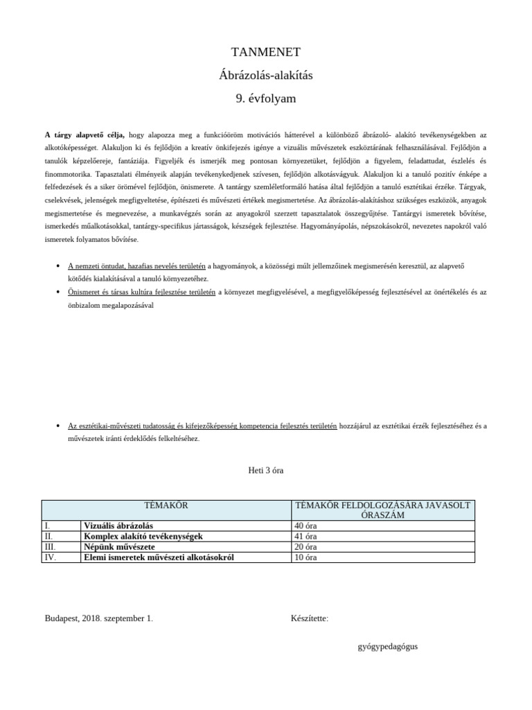 Tanmenet Ábrázolás Alakítás | PDF