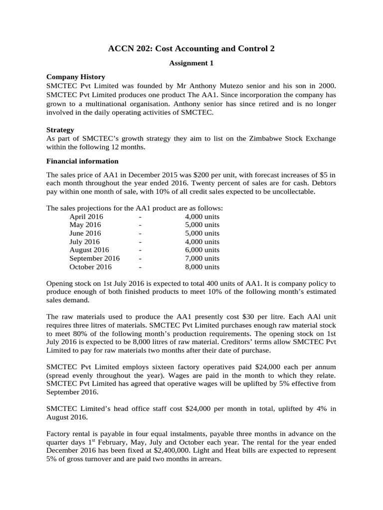 ACCN 202 - Assignment - 1 | PDF