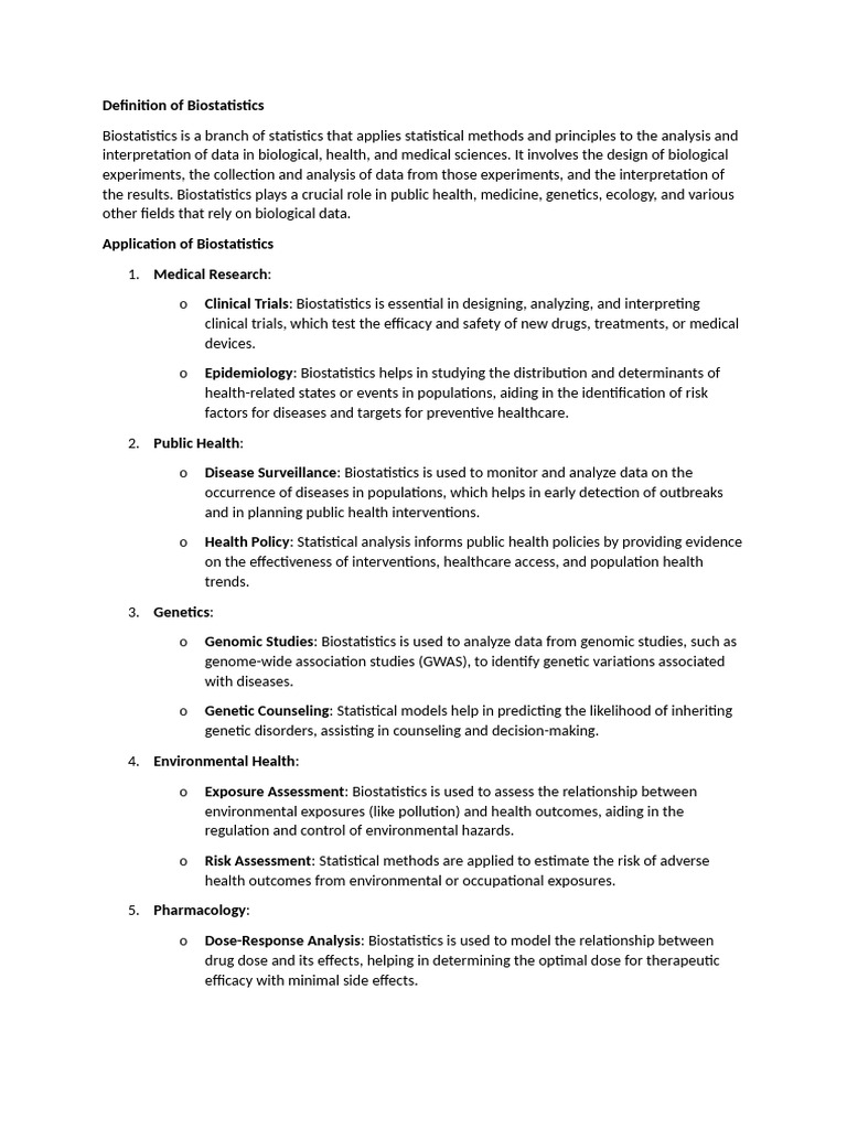 Biostat Unit 2 | PDF