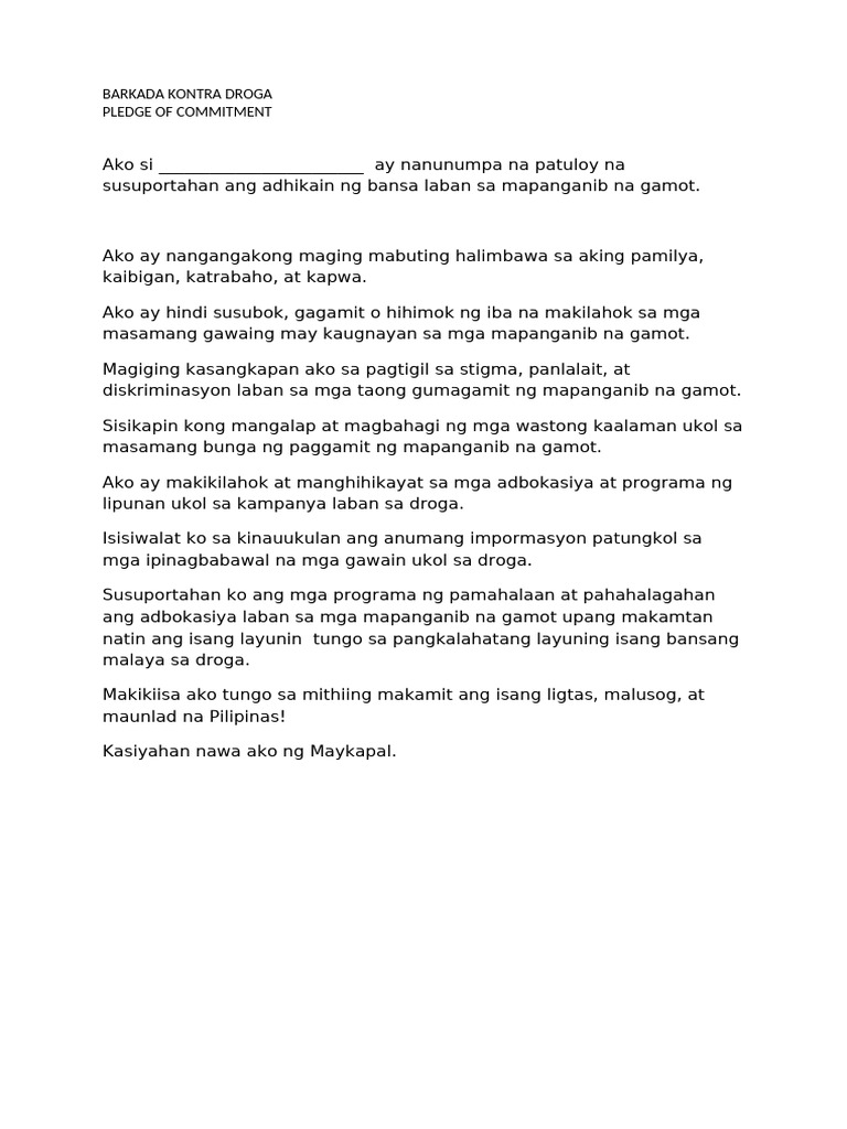 Barkada Kontra Droga | PDF