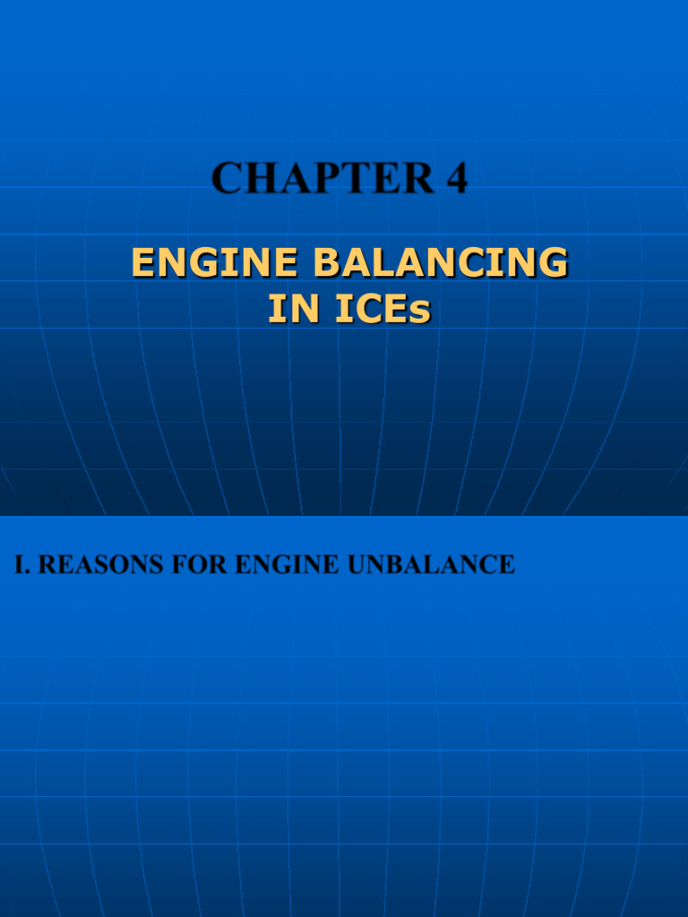 chapter 4. Engine balance in ICEs (1) | PDF