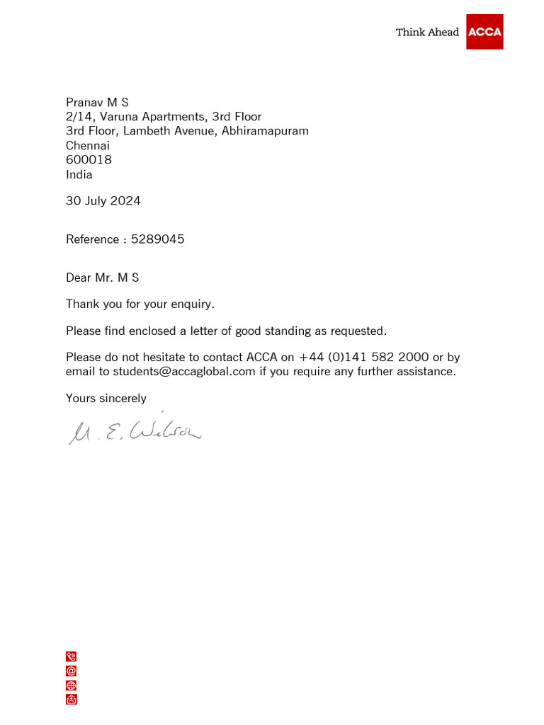 ACCA Student Verification | PDF