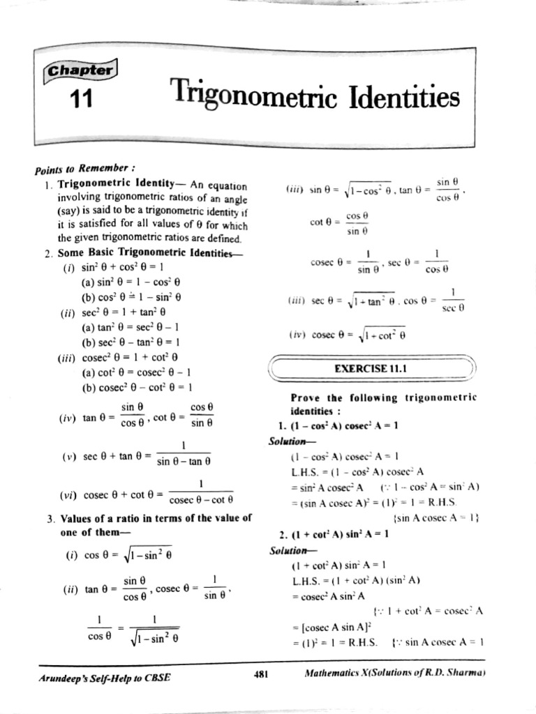Trigonometric Identities | PDF