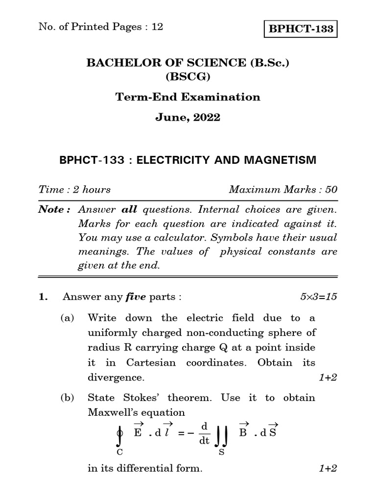 BPHCT 133 Pyqp J22 | PDF