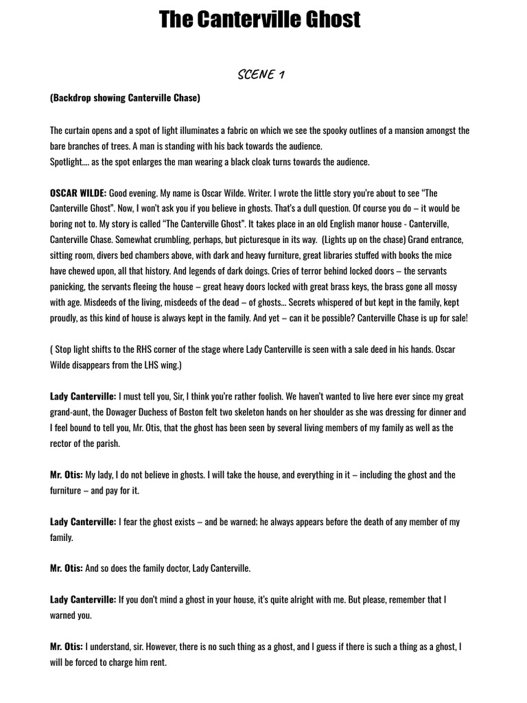 The Canterville Ghost | PDF