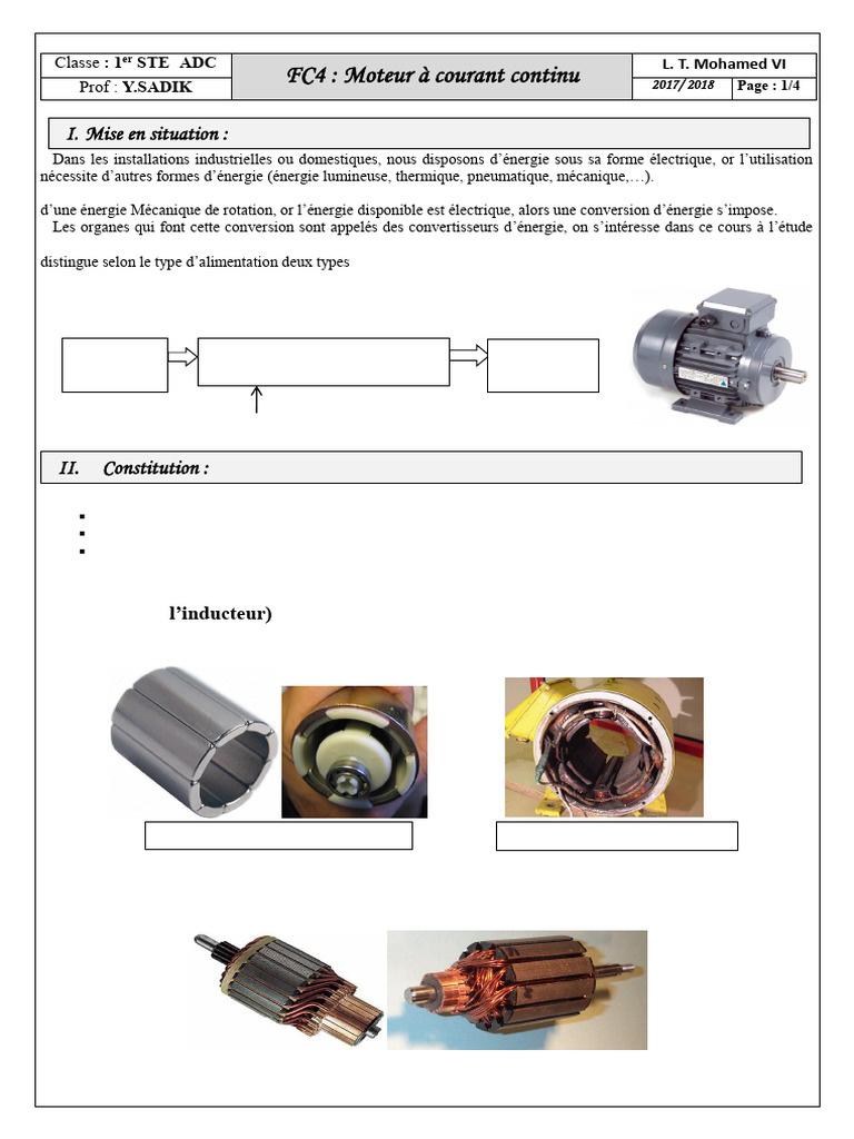 FC4 Moteur À Courant Continu Eleve | PDF