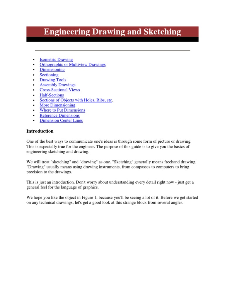 Engineering Drawing and Sketching | PDF | Technical Drawing | Drawing