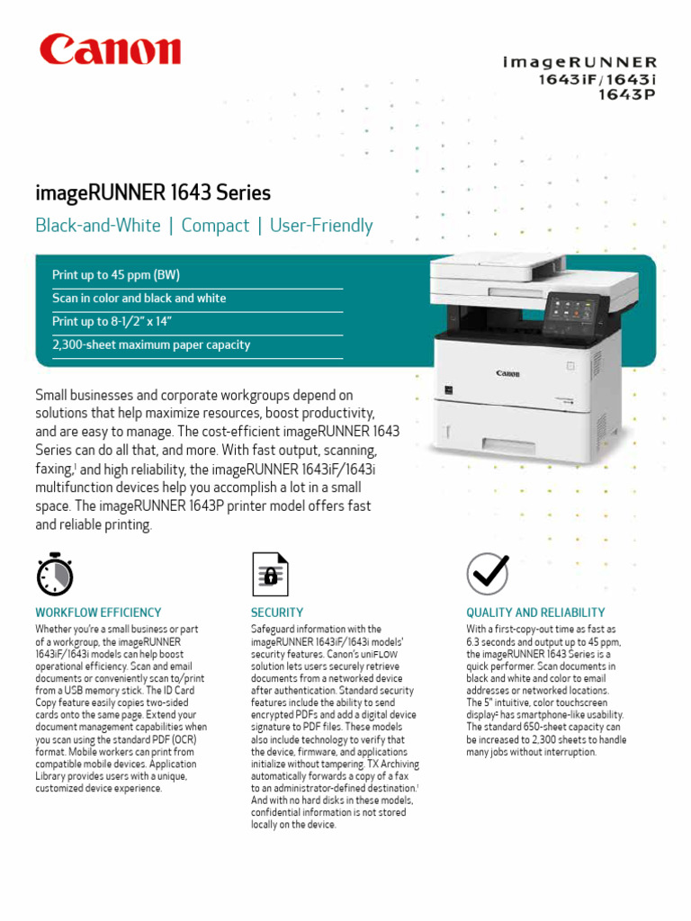 Ir1643 Series Brochure | PDF