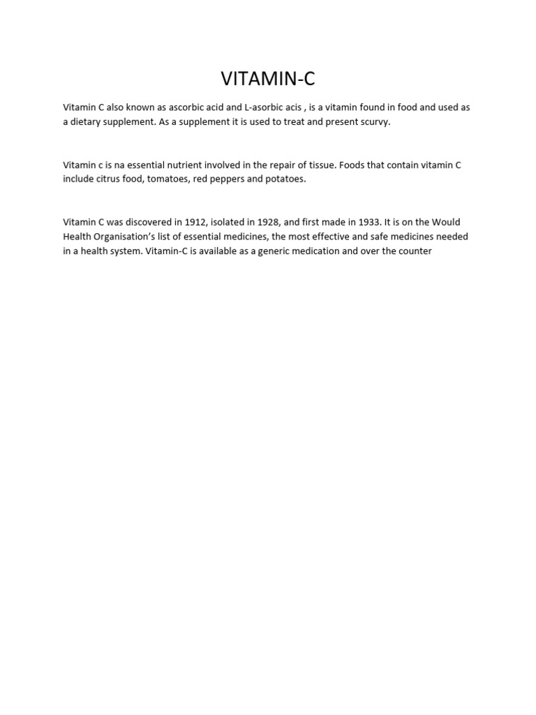 Vitamin C | PDF