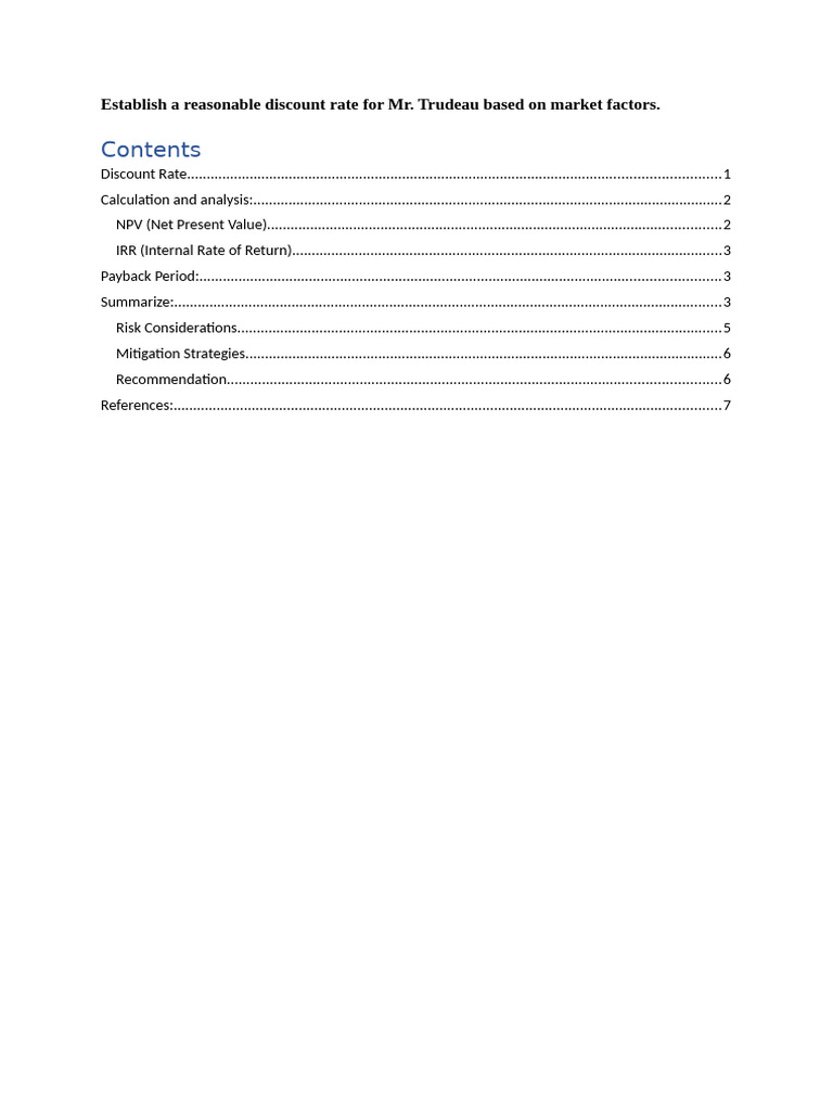 Discount Rate Analysis for Doughnut Investment | PDF | Net Present ...