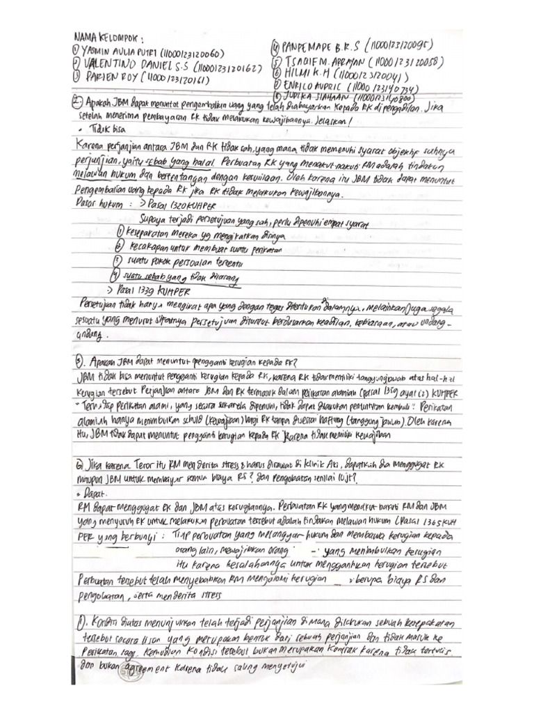 Analisis Soal Kelompok H. Perdata | PDF