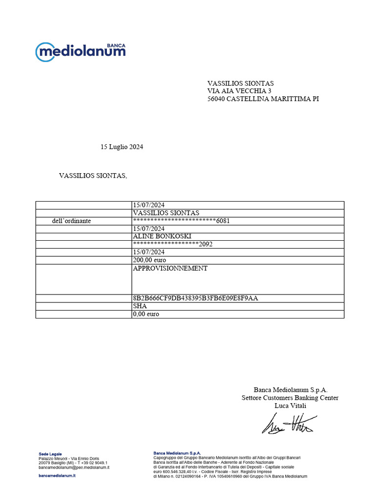 Contabile Bonifico | PDF