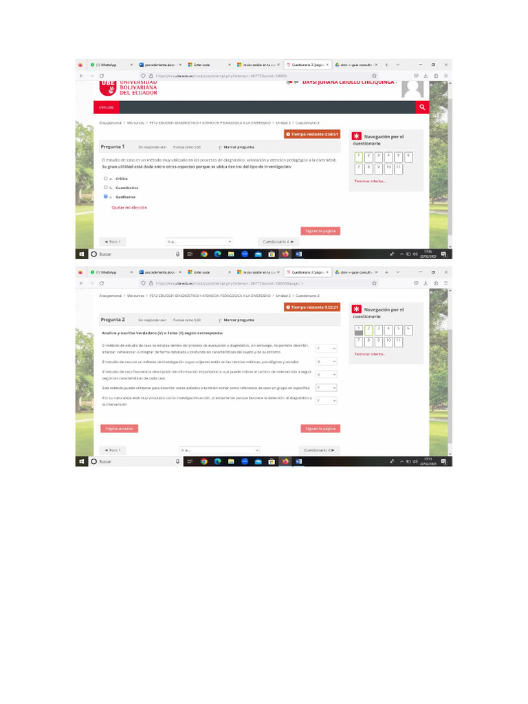 cuestionario 3 diagnostico | PDF