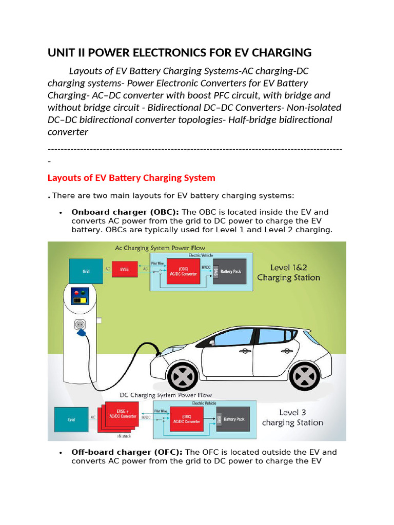 Unit Ii Power Electronics For Ev Charging | PDF