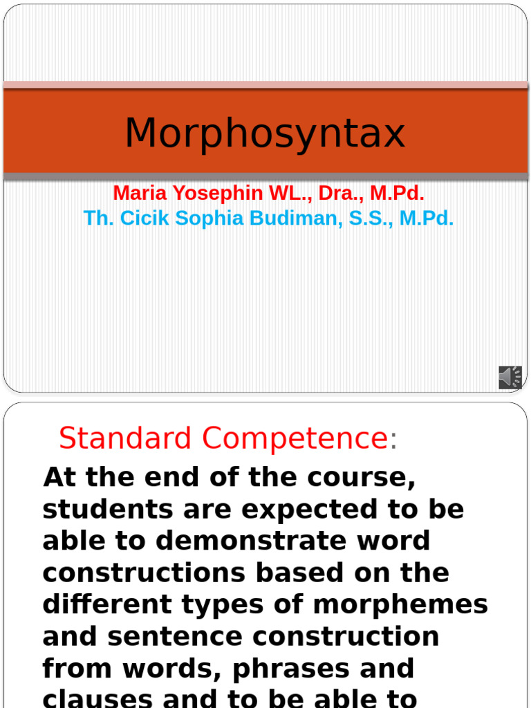 01 Intro To Morphosyntax | PDF