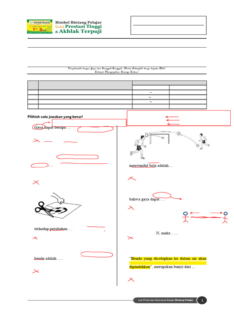 Bank Soal IPA 4D Tema Gaya [Level 1] | PDF