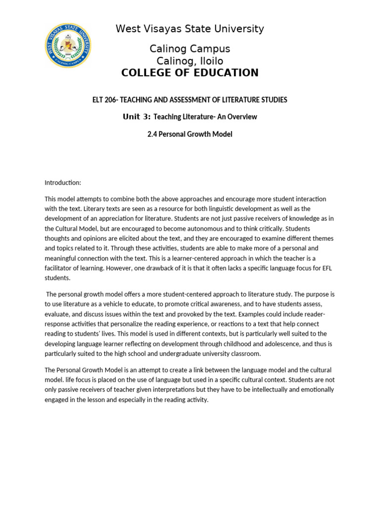 2.4 Personal Growth Model - Eduque CJ-1 | PDF