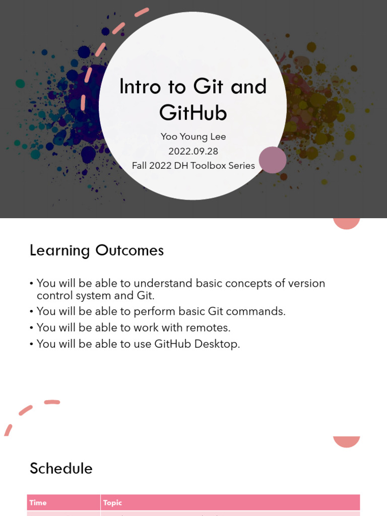 2022 DH Toolbox Intro To Git and GitHub | PDF | Version Control | Computers