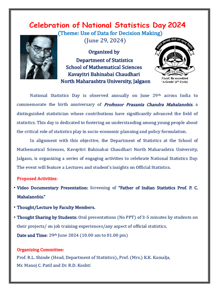 National Statistics Day 2024 Celebration | PDF