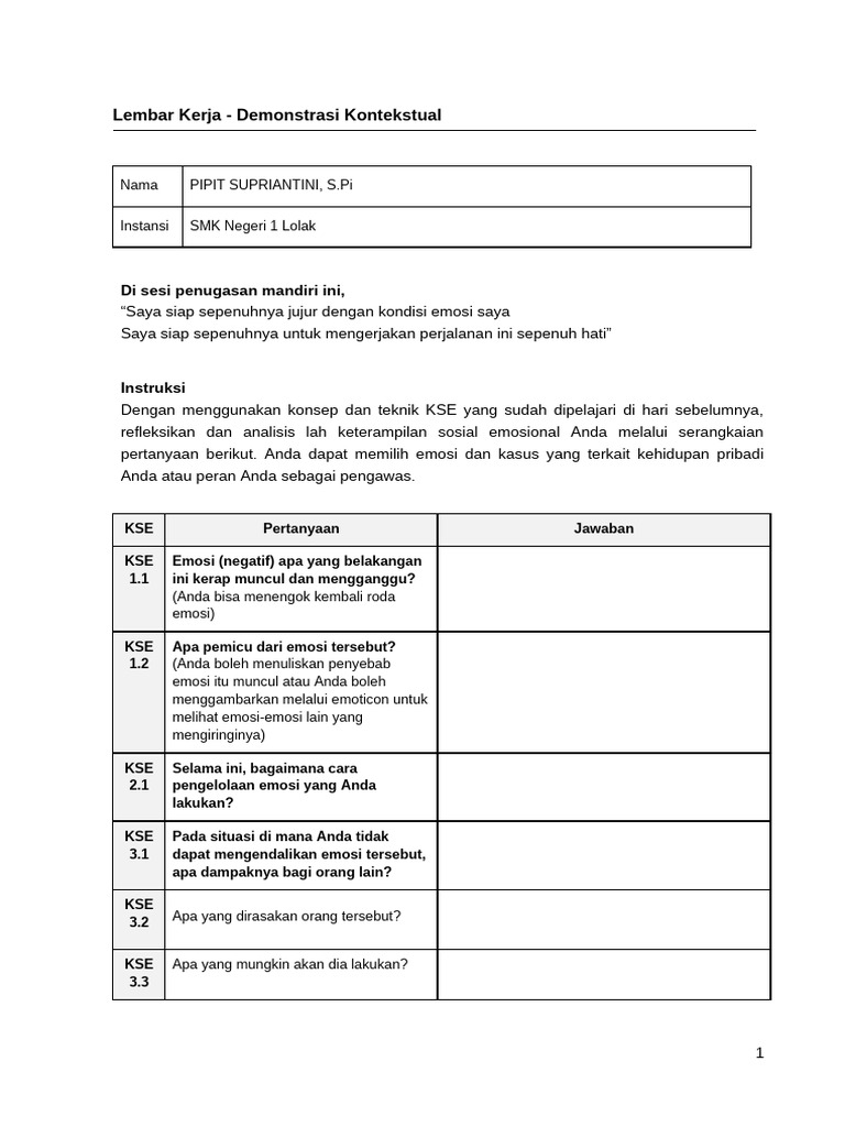Salinan Dari LK - Demonstrasi Kontekstual | PDF