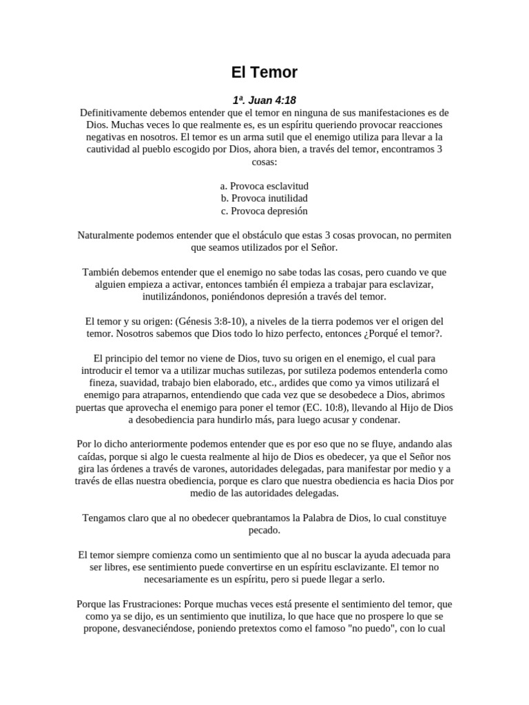 El Temor | PDF