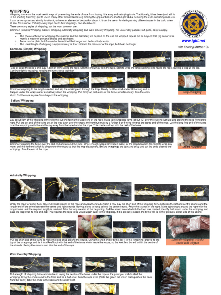 19 Make A Neat Rope-End by Whipping | PDF