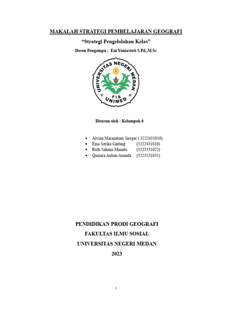 Kel 6 Strategi Pembelajaran Geo1 | PDF