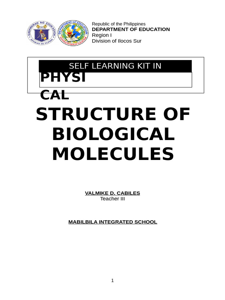 Q1 WEEK 7 Structure of Biological Molecules | PDF