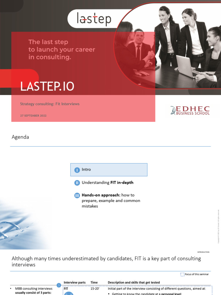 Lastep@EDHEC Module 3 - Fit Interviews 27092022 PDF | PDF
