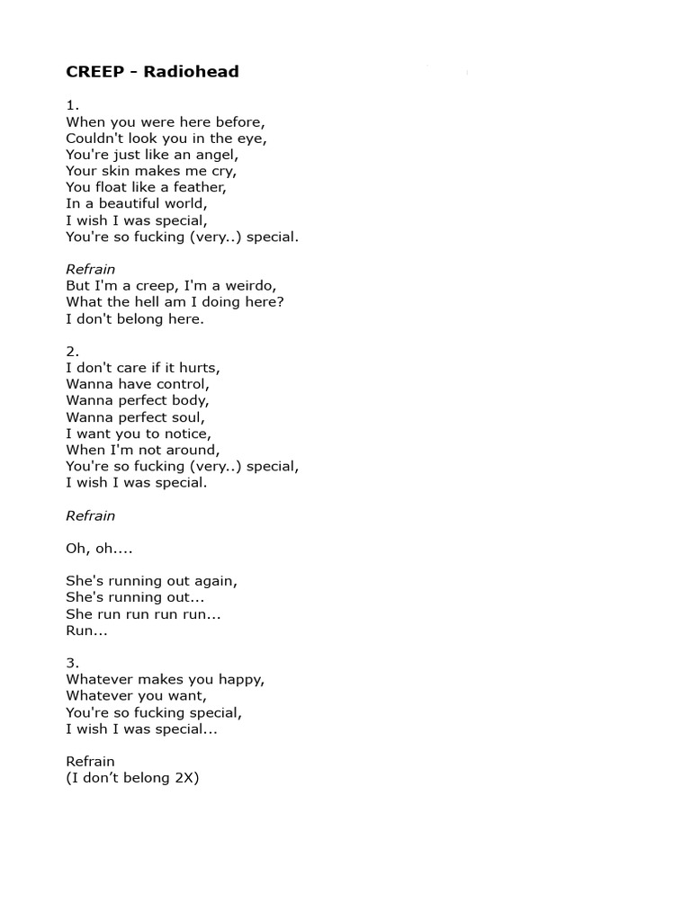 Creep Paroles | PDF