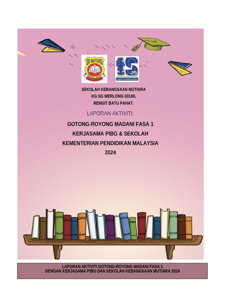 LAPORAN-gotong-royong-madani FASA 1 SK MUTIARA 2024 | PDF