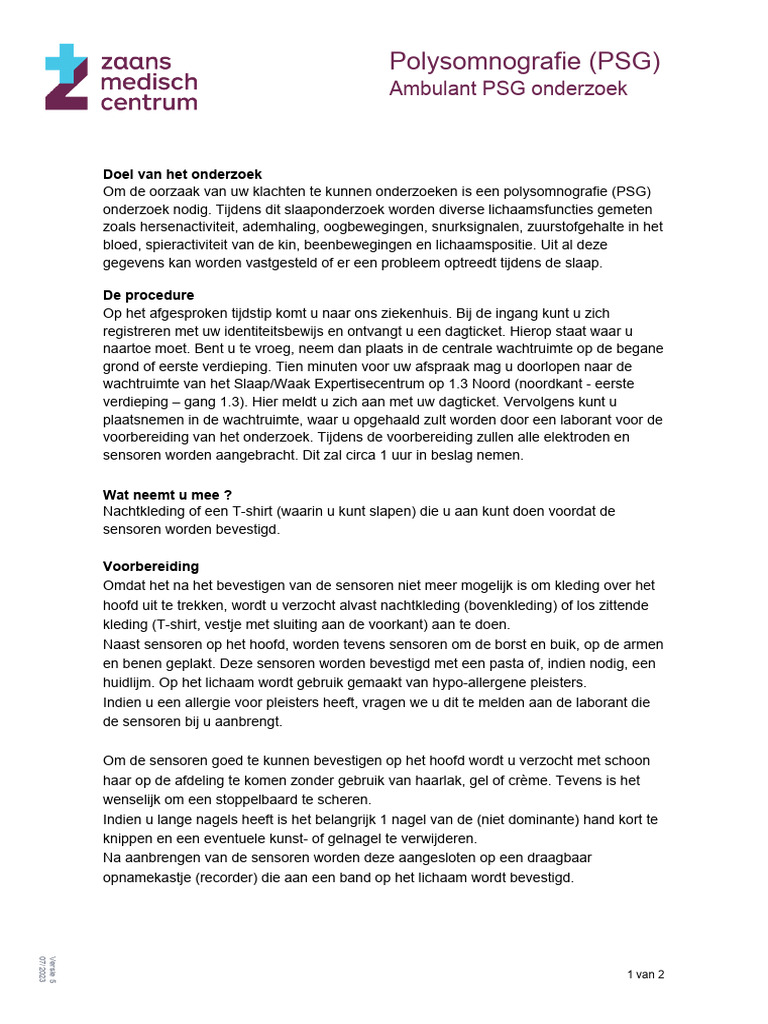 Polysomnografie (PSG) | PDF