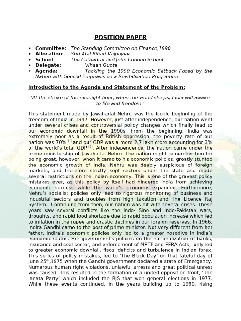 Copy of POSITION PAPER (2) | PDF