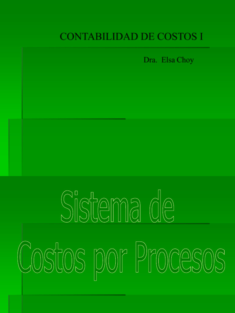 sistema costos por procesos | PDF