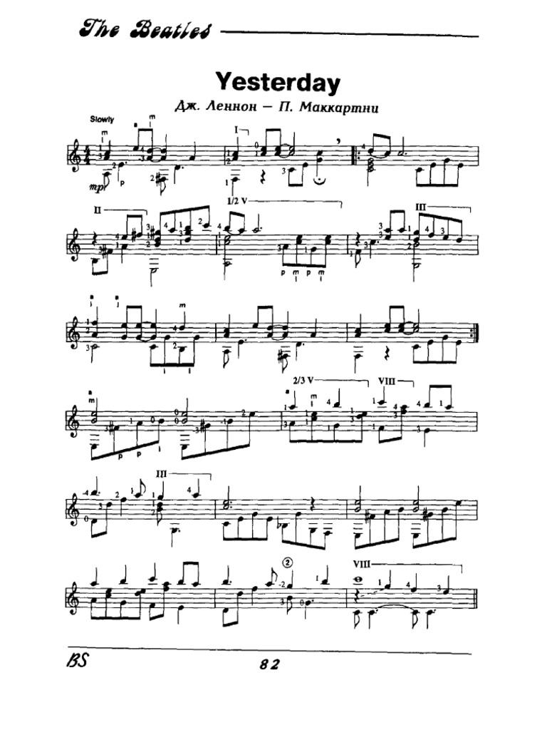 Yesterday - Violao | PDF