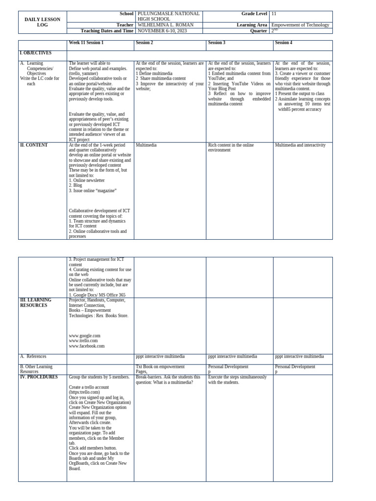 2nd quarter11 week | PDF