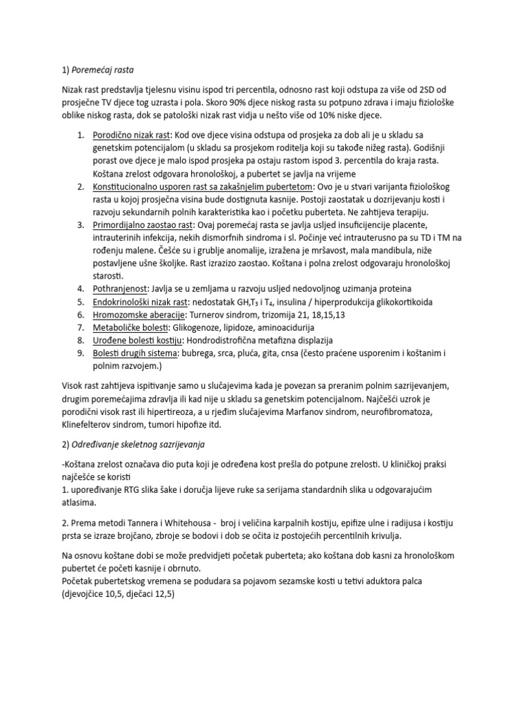 Pedijatrija Skripta | PDF