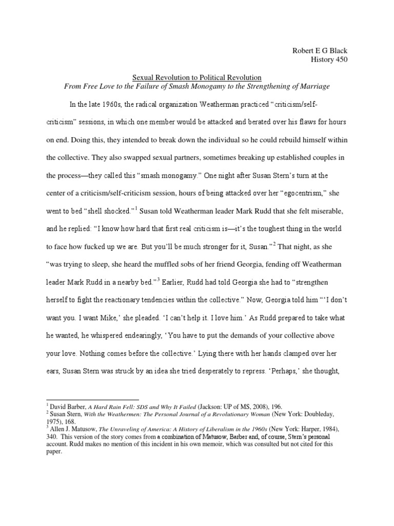 Sexual Revolution To Political Revolution Pdf