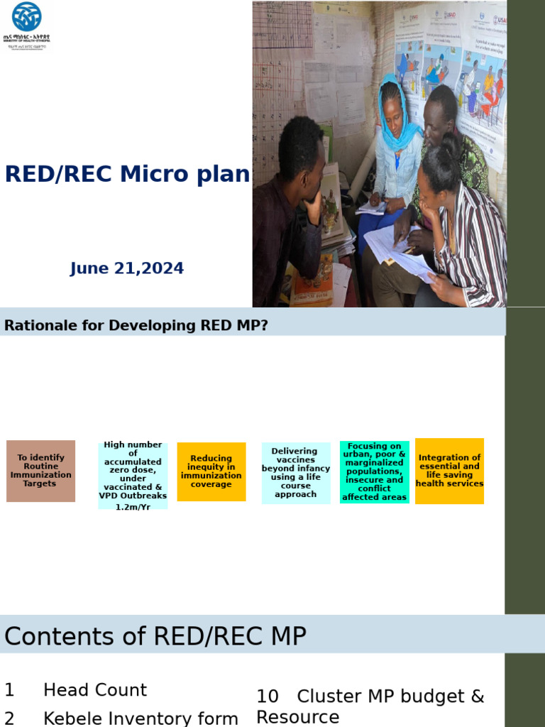 RED/REC Micro Plan for Immunization | PDF | Measles | Medicine