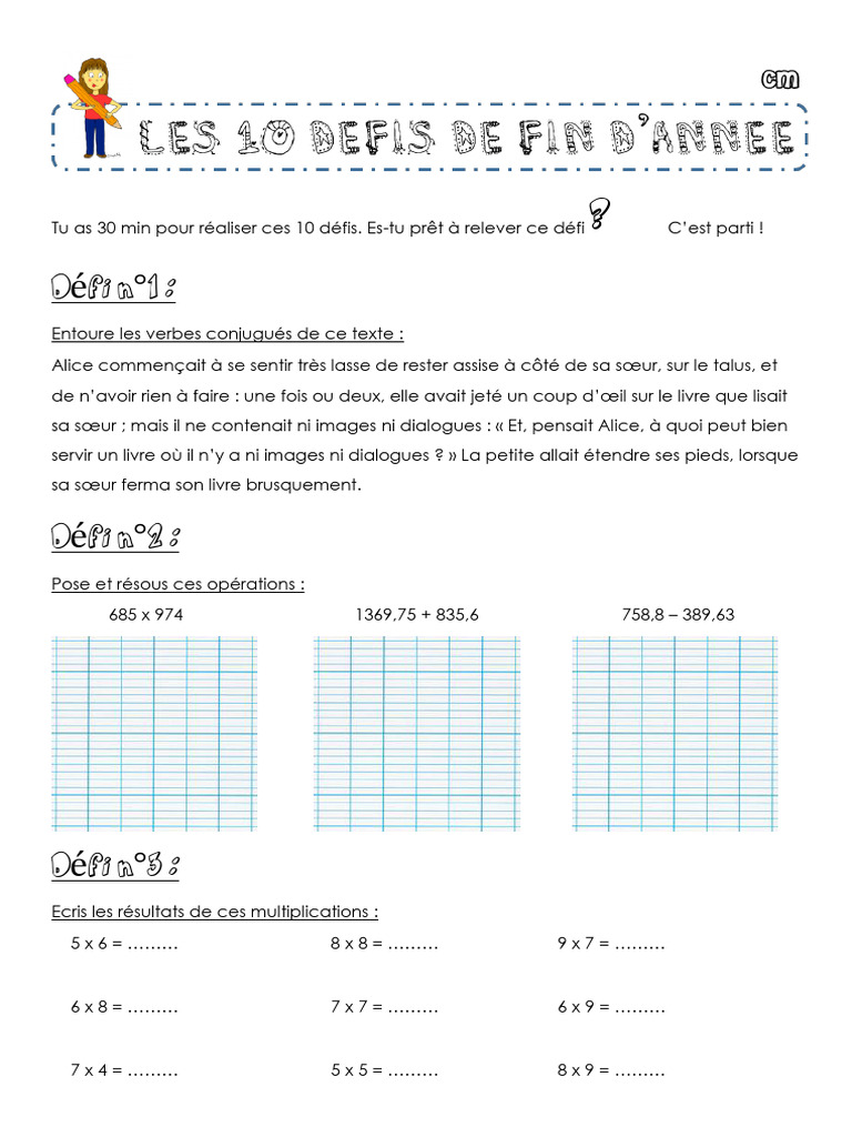 10 Defis Pour La Fin de L Annee | PDF