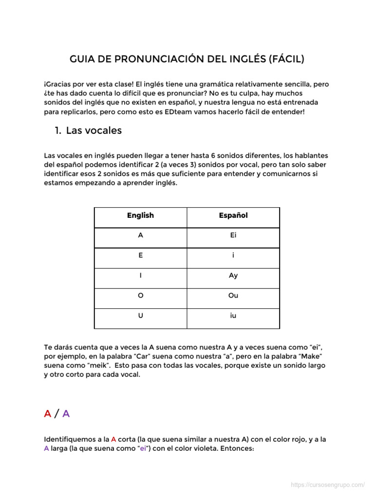 1.3 Guia de Pronunciacion | PDF