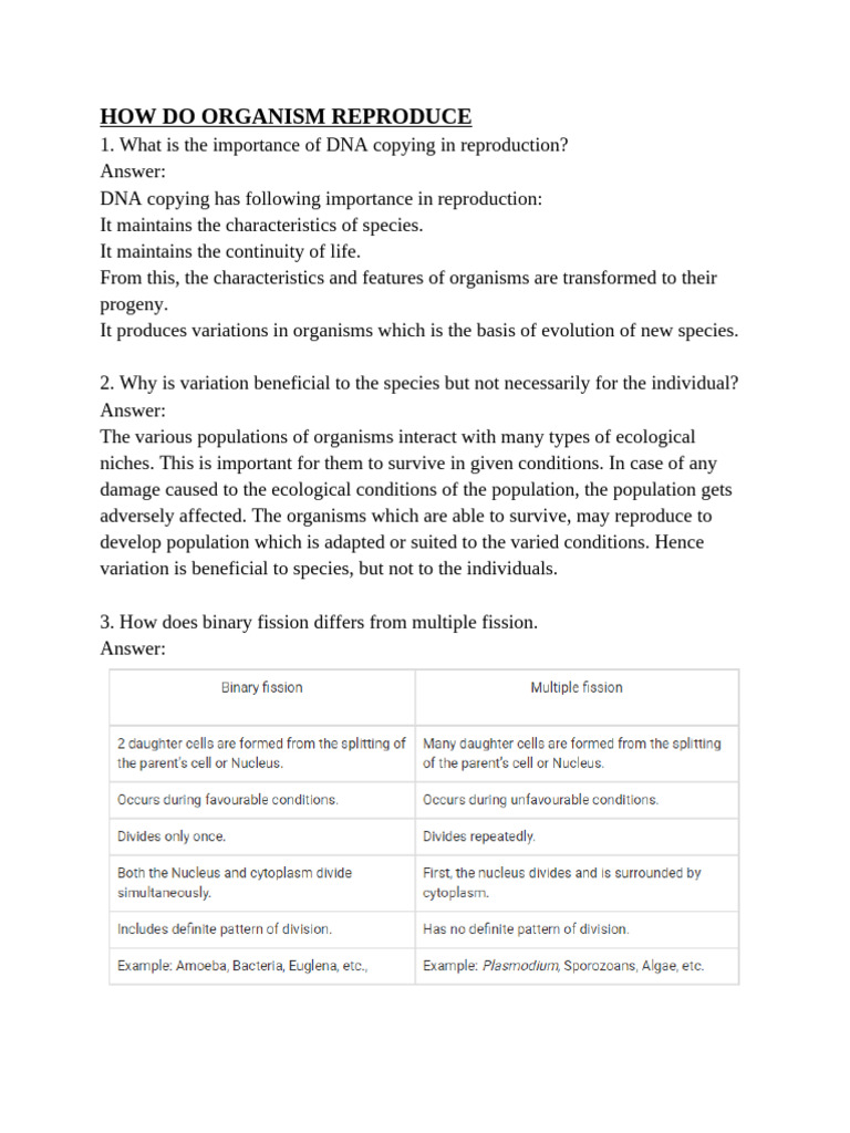 How Do Organism Reproduce | PDF