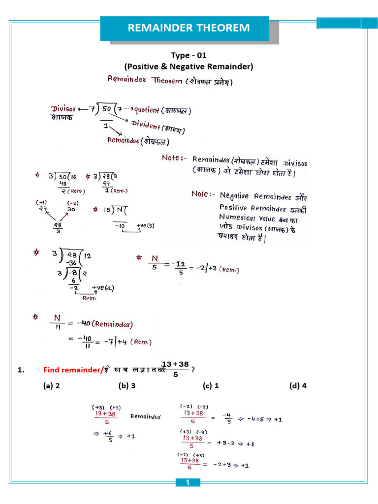 Number System Notes 08 01 329139 Crwill Pdf 9582