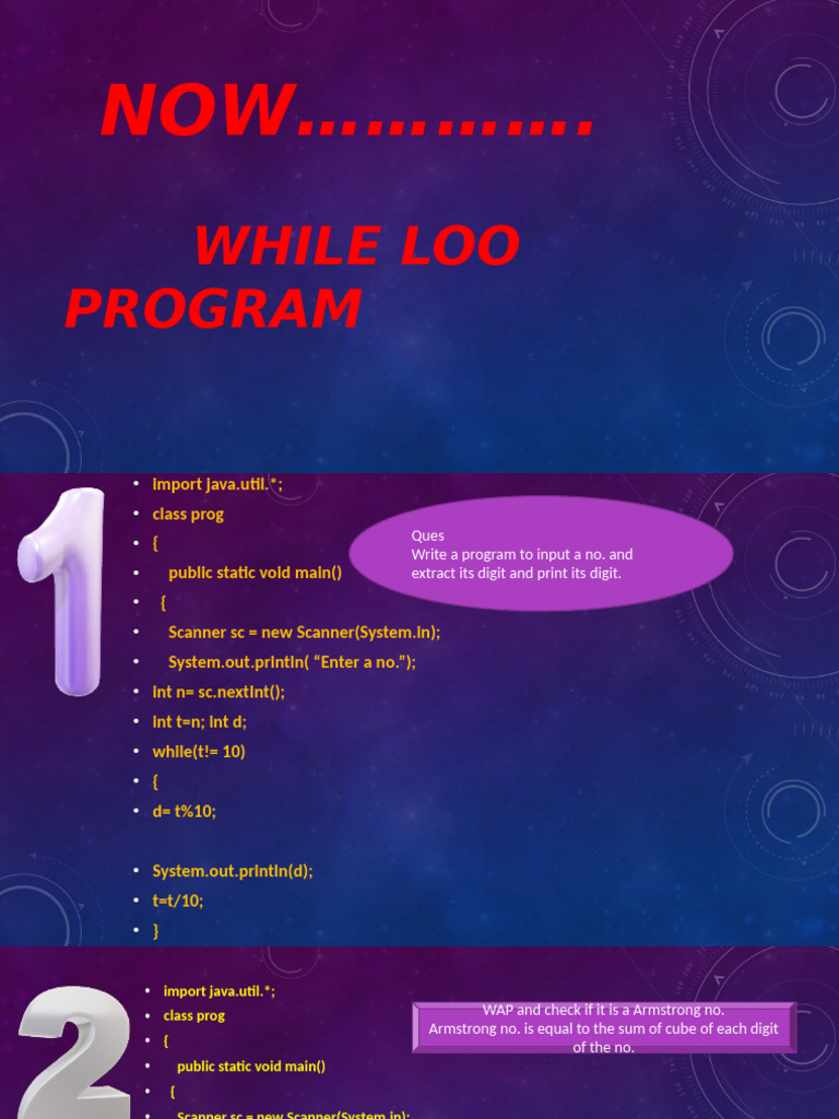 While Loo Program | PDF