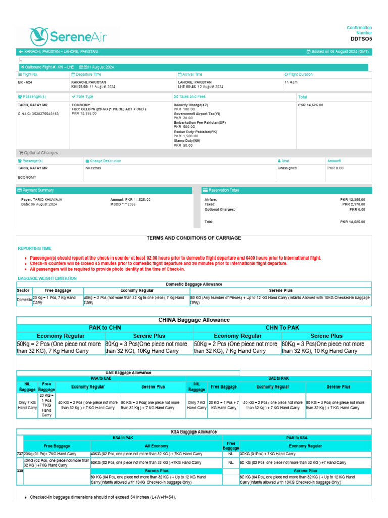 BookingReceipt DDTSO5 | PDF