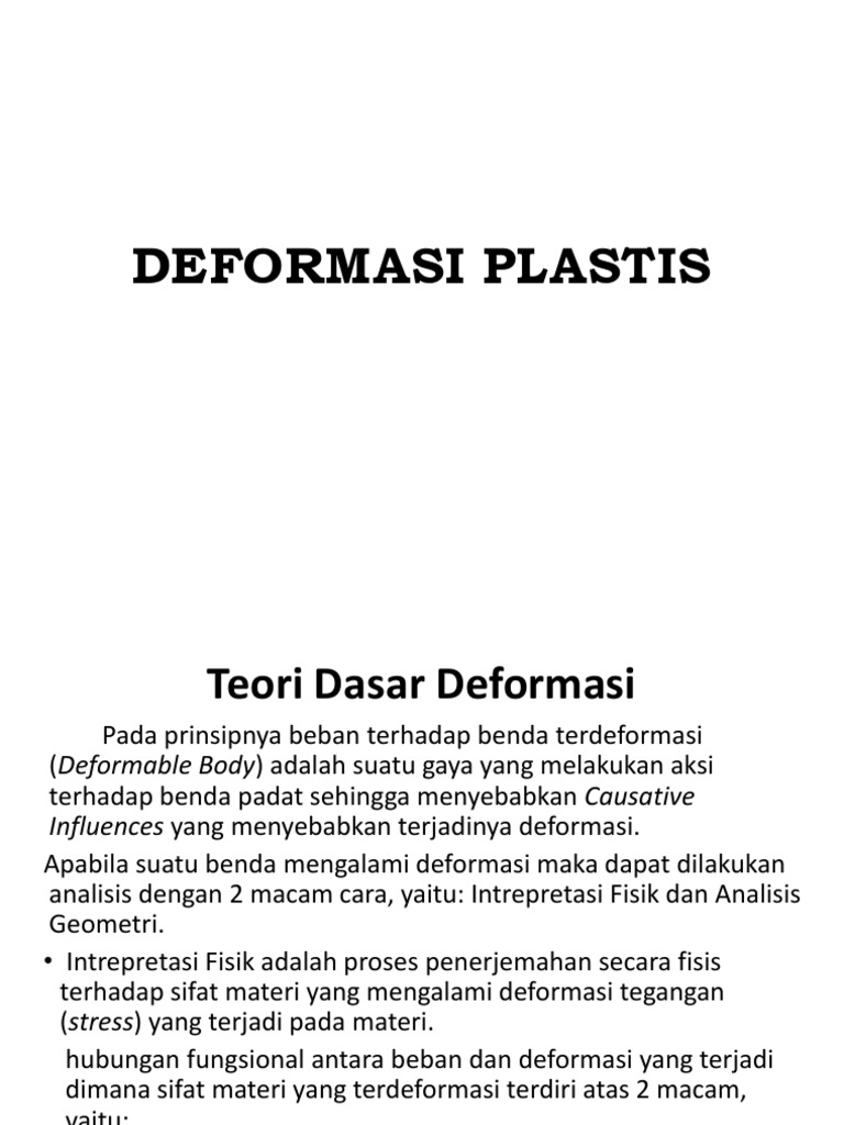 Deformasi Plastis | PDF | Sains & Matematika