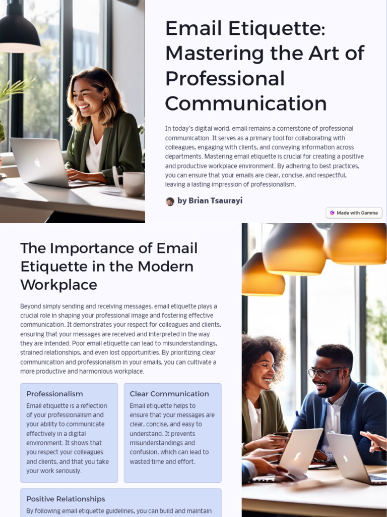 Email Etiquette Mastering The Art of Professional Communication | PDF ...
