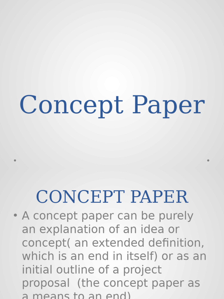 Writing A Concept Paper-EDITED | PDF
