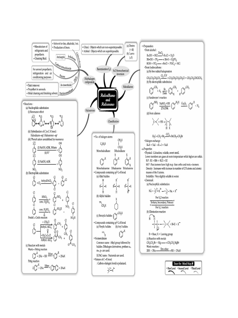 Haloalkanes and Haloarenes (Mind Map) | PDF