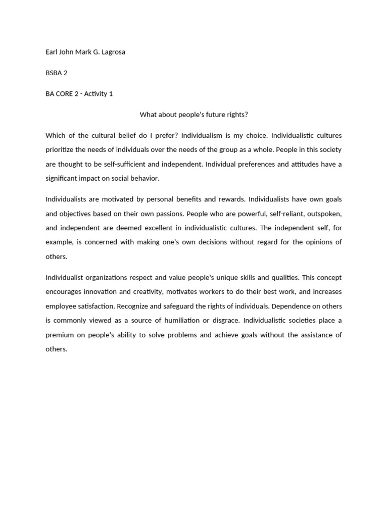 BA CORE 2 Activity 1 | PDF